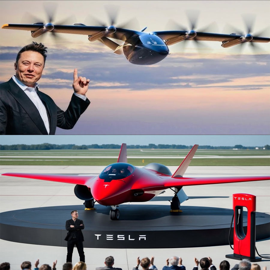 Global Shockwave: Elon Musk Reveals Tesla’s First Plane in Full Flight ...