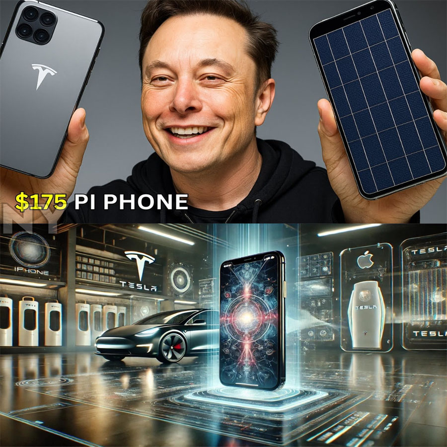 BREAKING: Tesla Unveils $175 Pi Phone with Solar Charging & Starlink ...