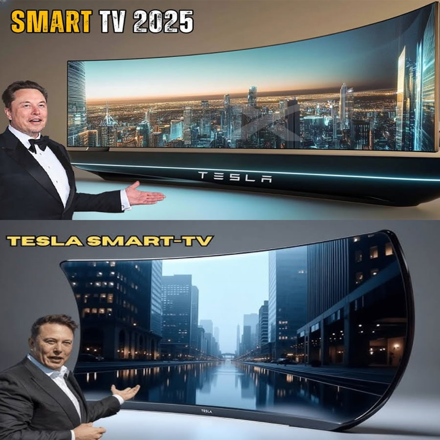 TESLA SHOCKS TECH WORLD: Elon Musk Unveils Futuristic Smart TV That ...
