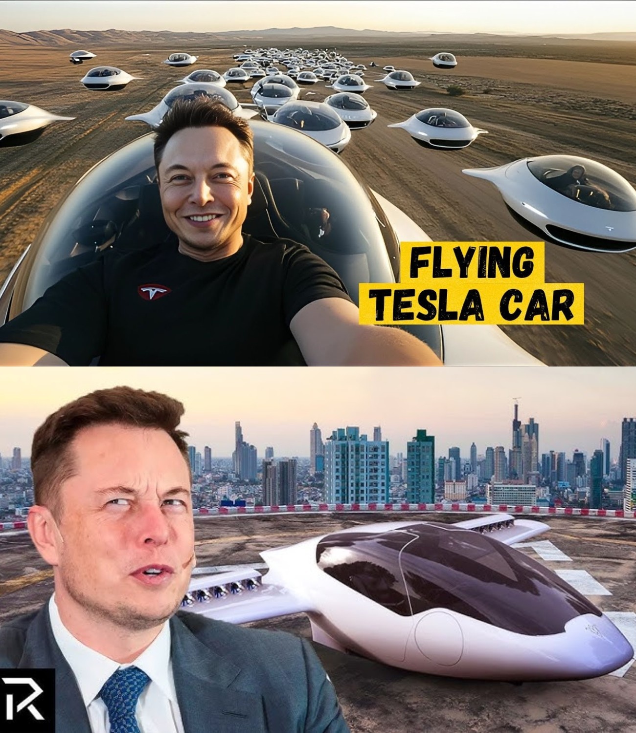 “WORLD STOPS: Elon Musk’s First Flying Tesla Car Prototype STUNS ...