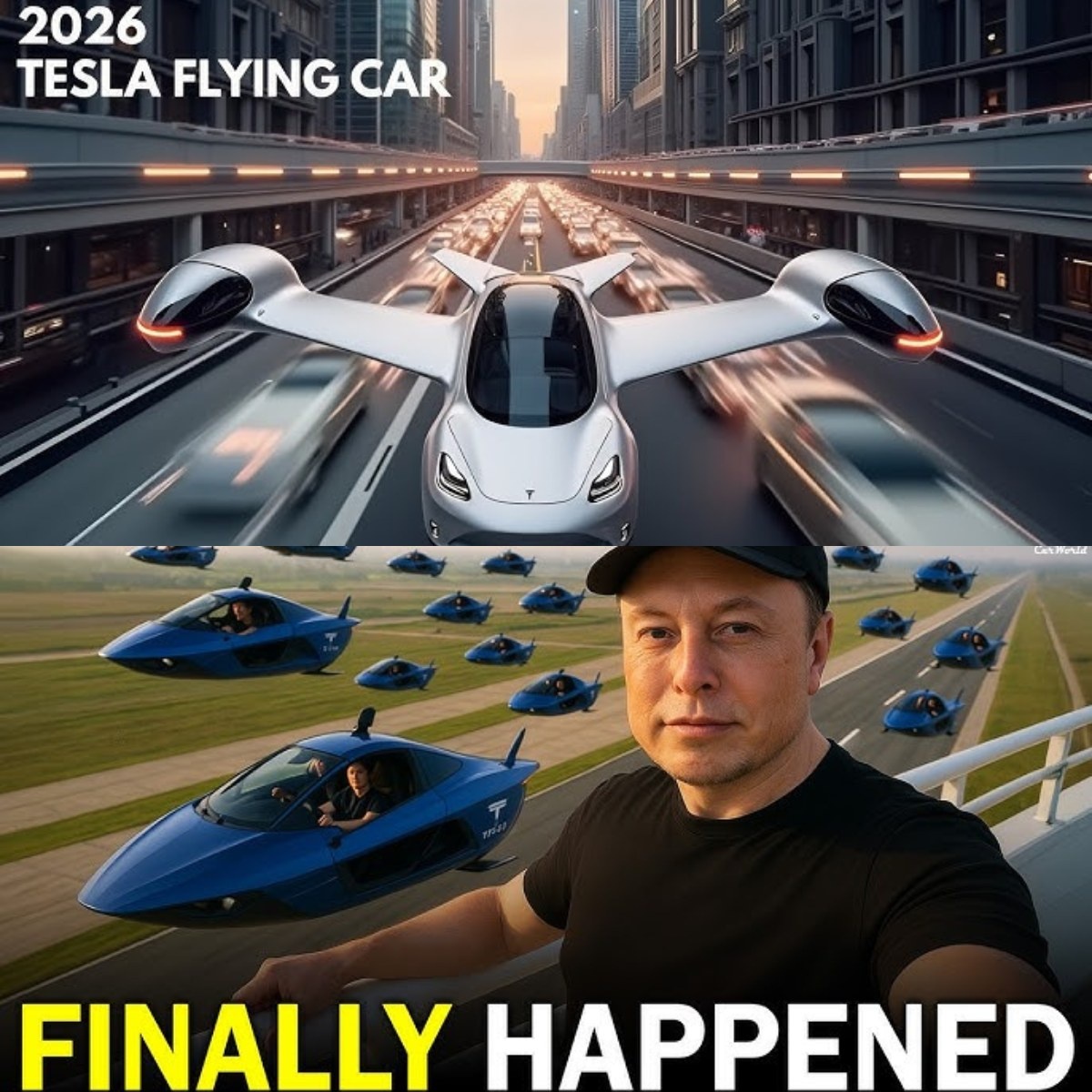 Elon Musk just unveiled the fully functional Tesla Flying Car! From ...